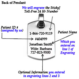 California DNR / POLST Medallion ID Necklace