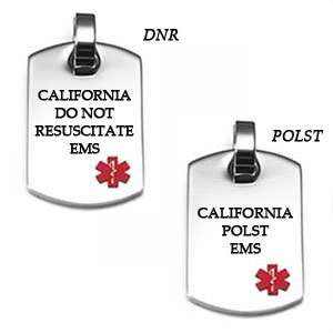 California DNR / POLST Medallion ID Necklace